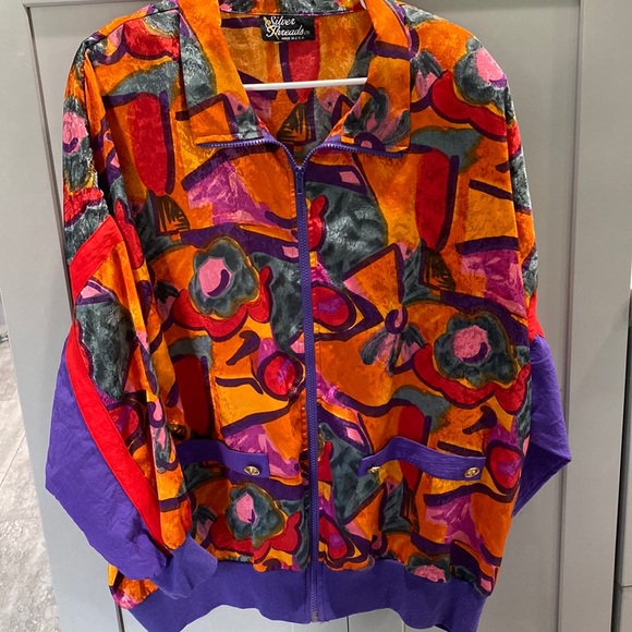 Silver Threads | Jackets & Coats | Vintage Silver Threads Windbreaker ...